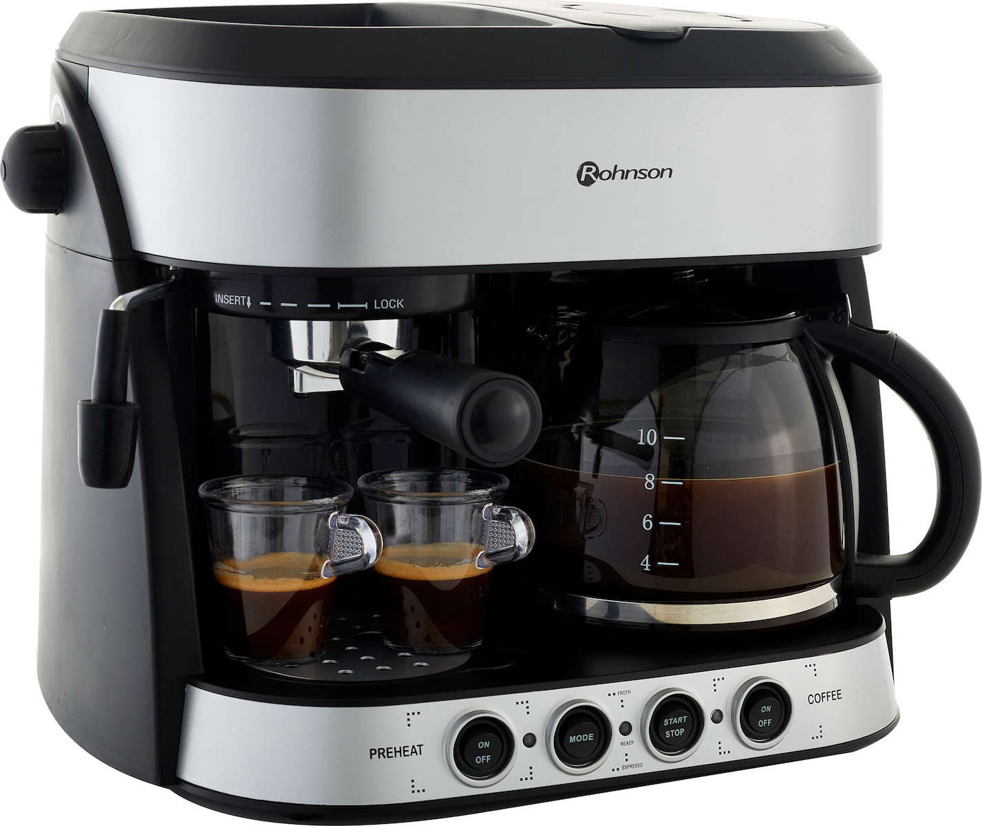 ROHNSON R-970 Πολυκαφετιέρα Black/Silver - Siskevi.gr